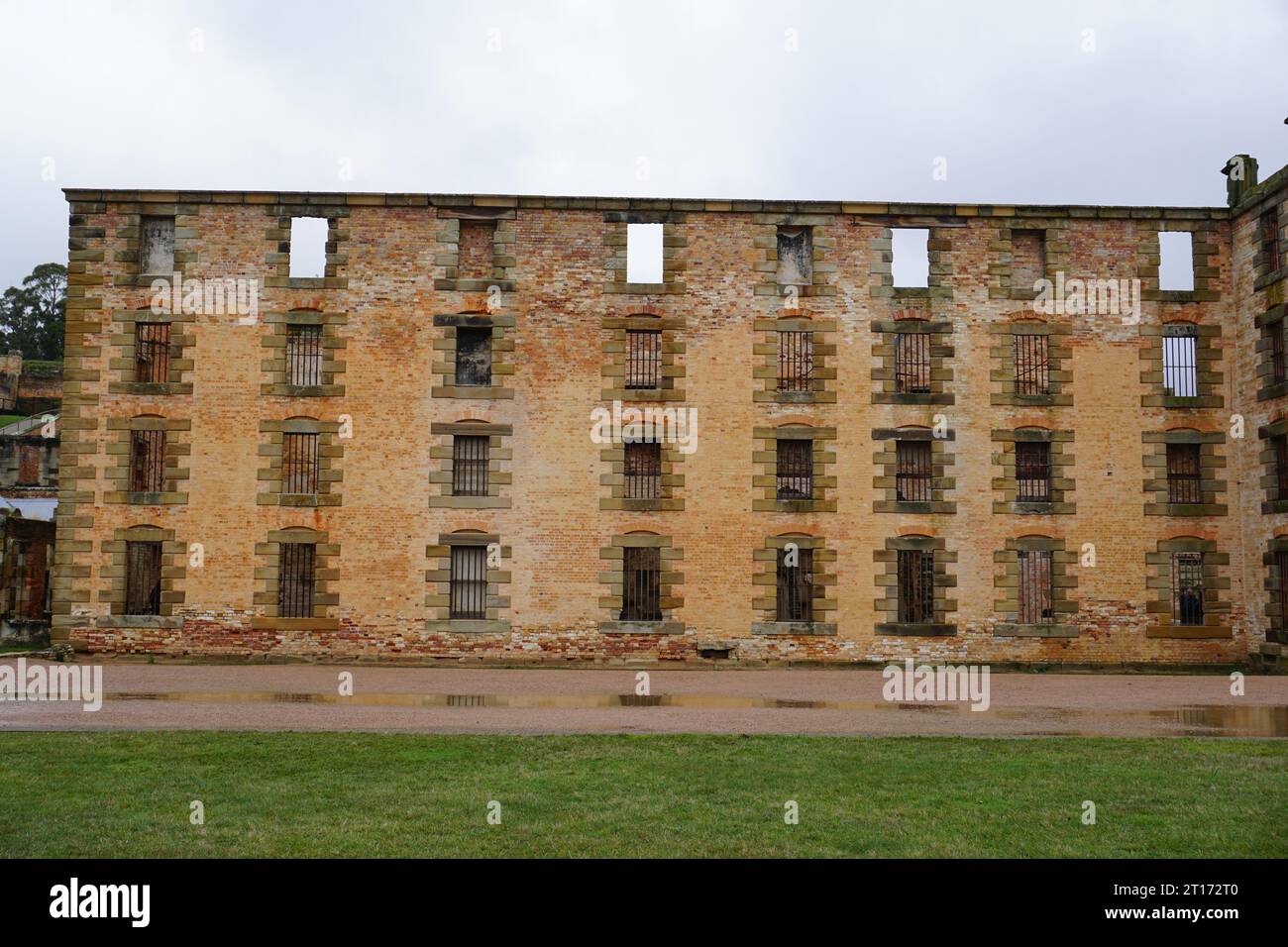 The ruins of the penitentiary at popular tourist destination and ...