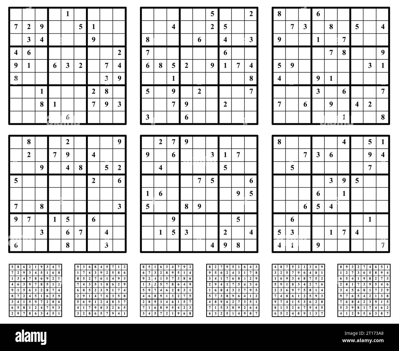 Sudoku game set with answers Stock Vector Image & Art - Alamy