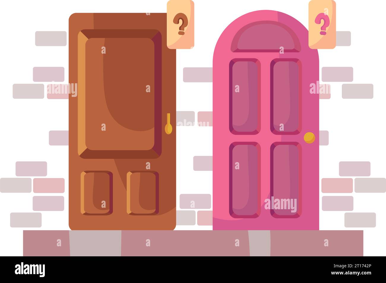 door choice option illustration Stock Vector Image & Art - Alamy