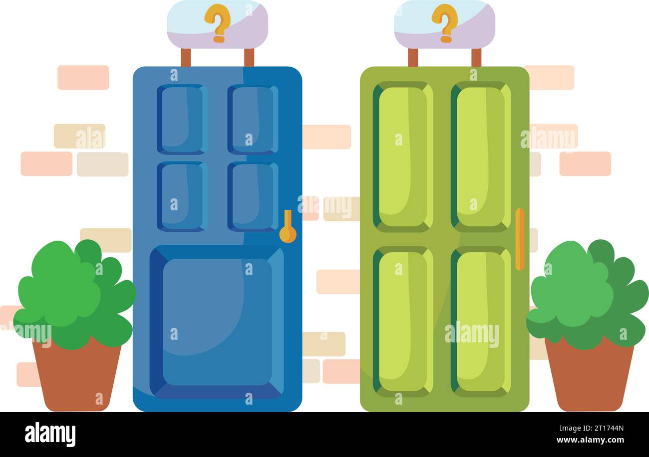 door choice alternative Stock Vector Image & Art - Alamy