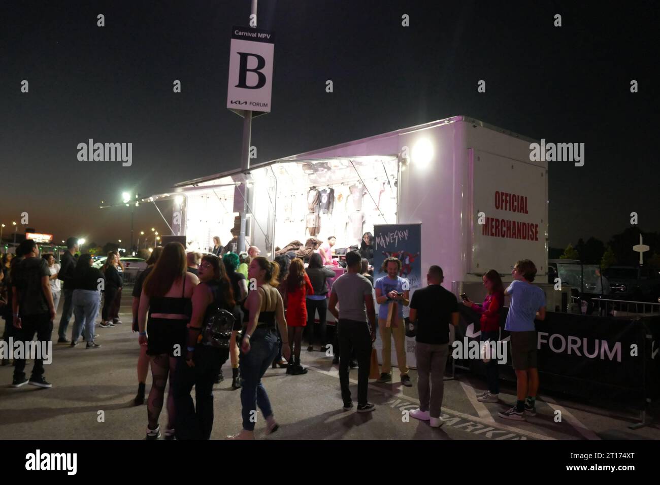 Inglewood, California, USA 10th October 2023 Maneskin Official Merch on ...