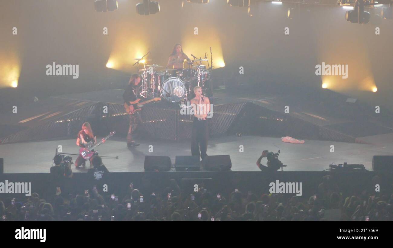 Inglewood, California, USA 10th October 2023 Singer Damiano David and ...