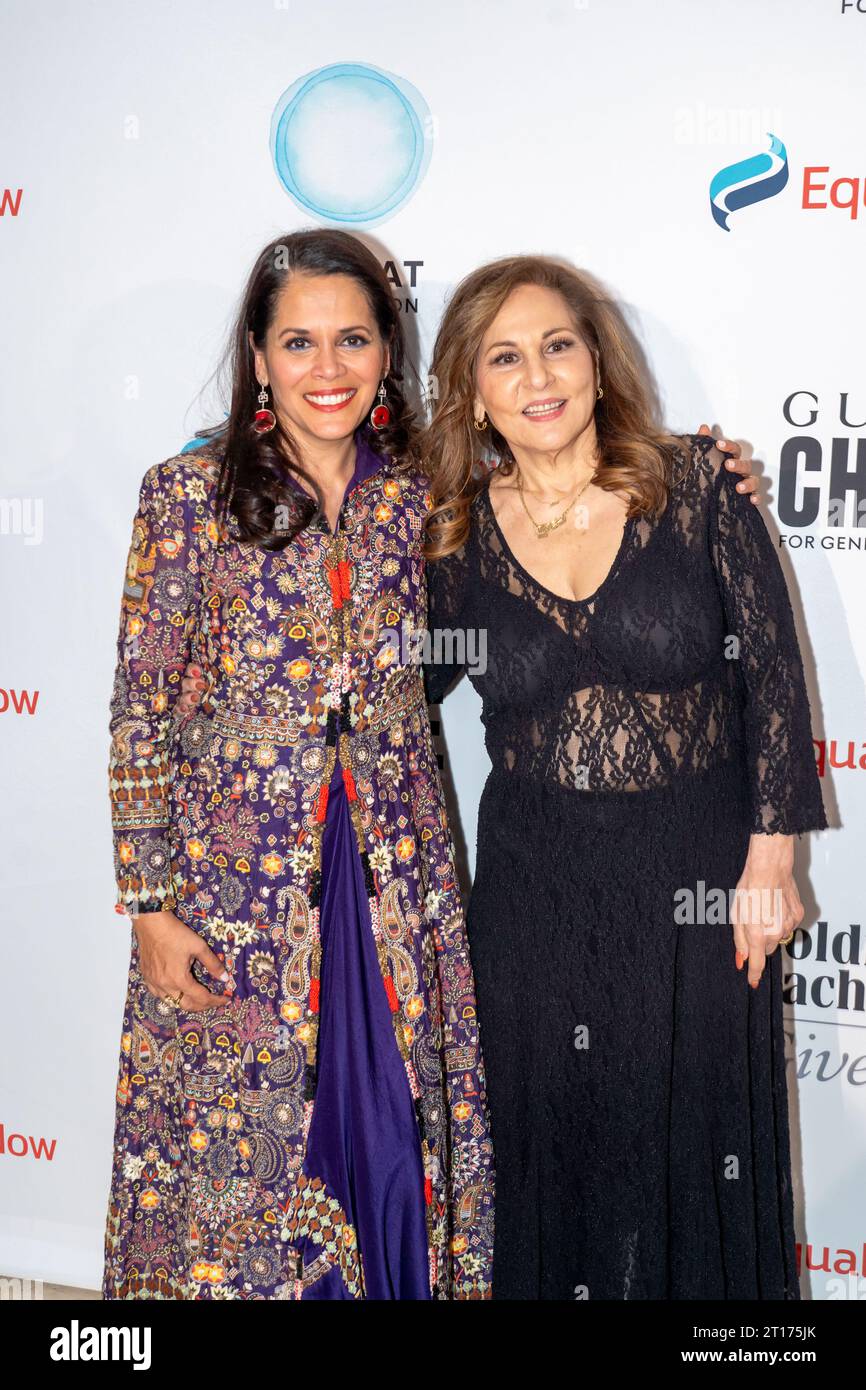 New York, United States. 11th Oct, 2023. Mona Sinha and Kathy Najimy ...