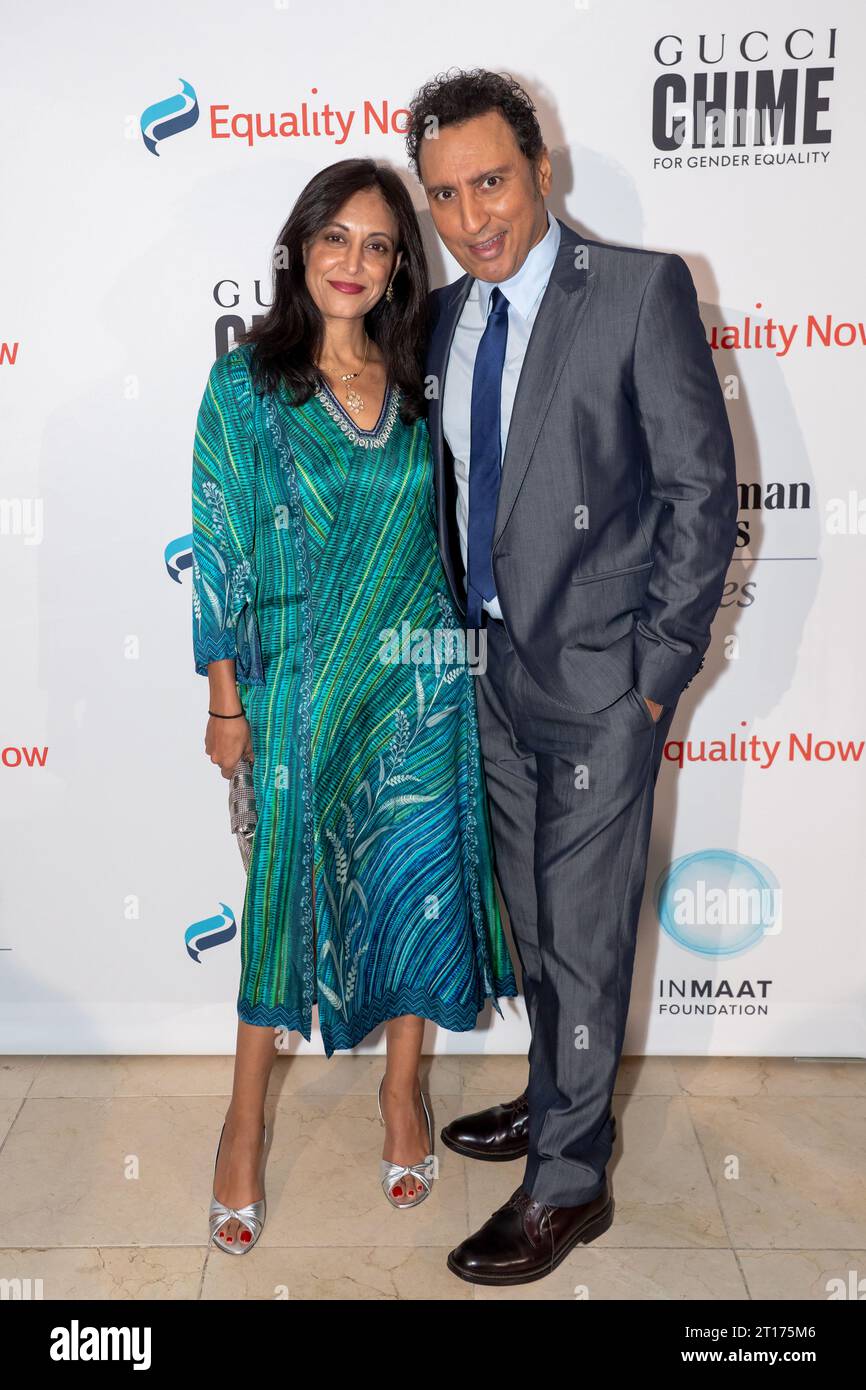 New York, United States. 11th Oct, 2023. Shaifali Puri and Aasif Mandvi ...