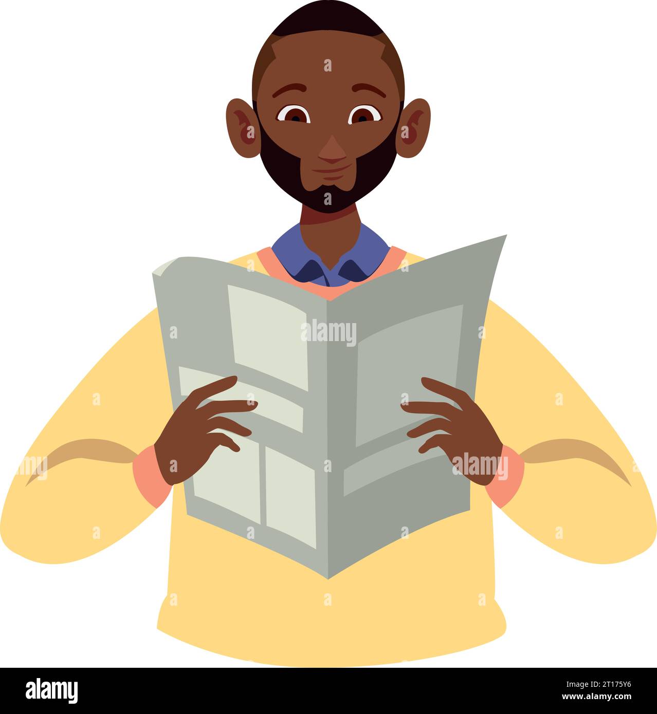 Black man studying book people Cut Out Stock Images & Pictures - Alamy