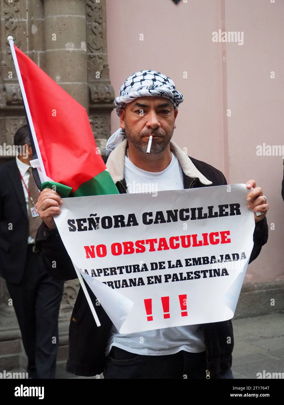 Lima, Peru. 11th Oct, 2023. "Madam Chancellor, do not hinder the ...