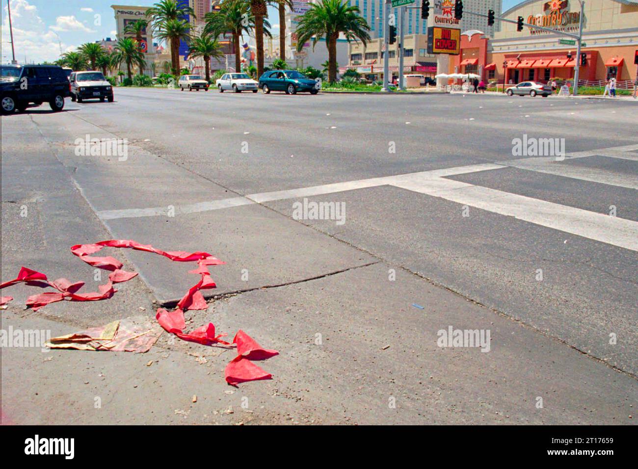 FILE - The intersection of Harmon and Las Vegas Blvd., in Las Vegas ...