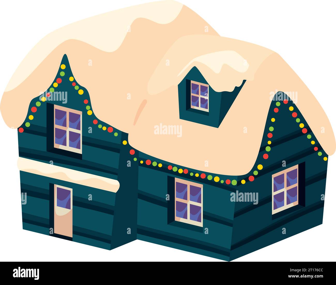 Christmas tree lights night december Cut Out Stock Images & Pictures ...