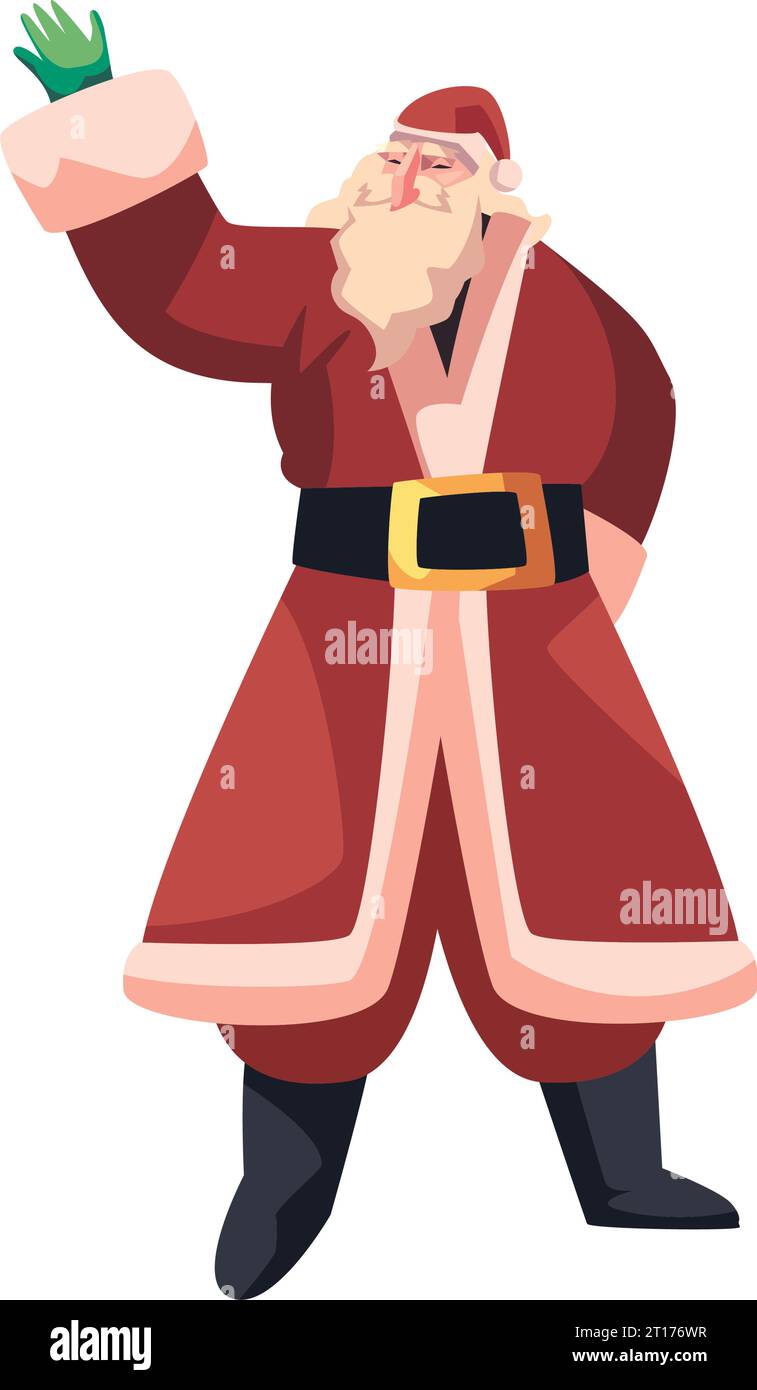 santa claus waving hand Stock Vector Image & Art - Alamy