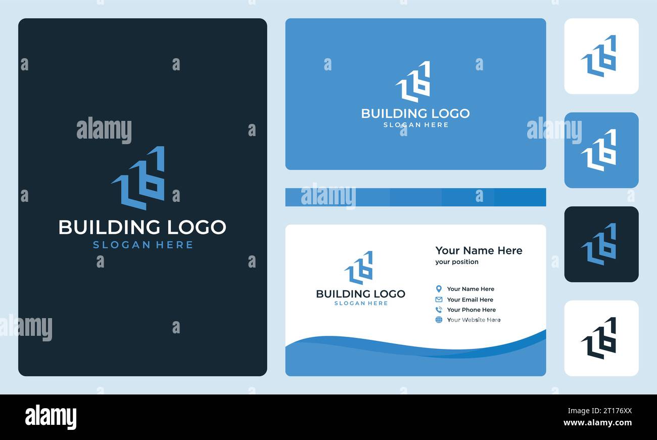 letter b with the shape of the building. very suitable for building or ...