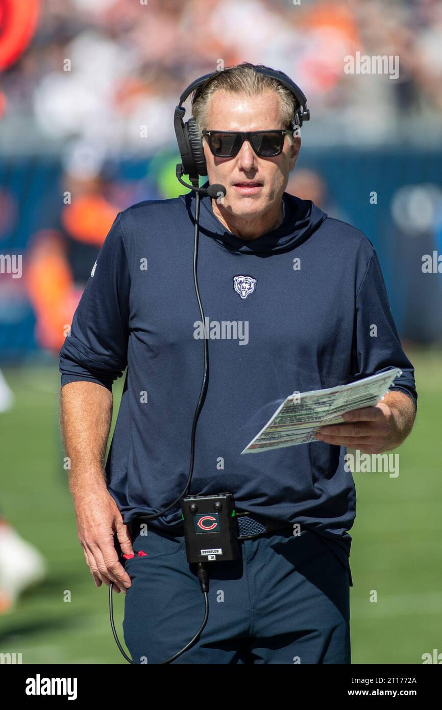 Chicago, IL, USA. 1st Oct, 2023. Chicago Bears head coach Matt Eberflus ...
