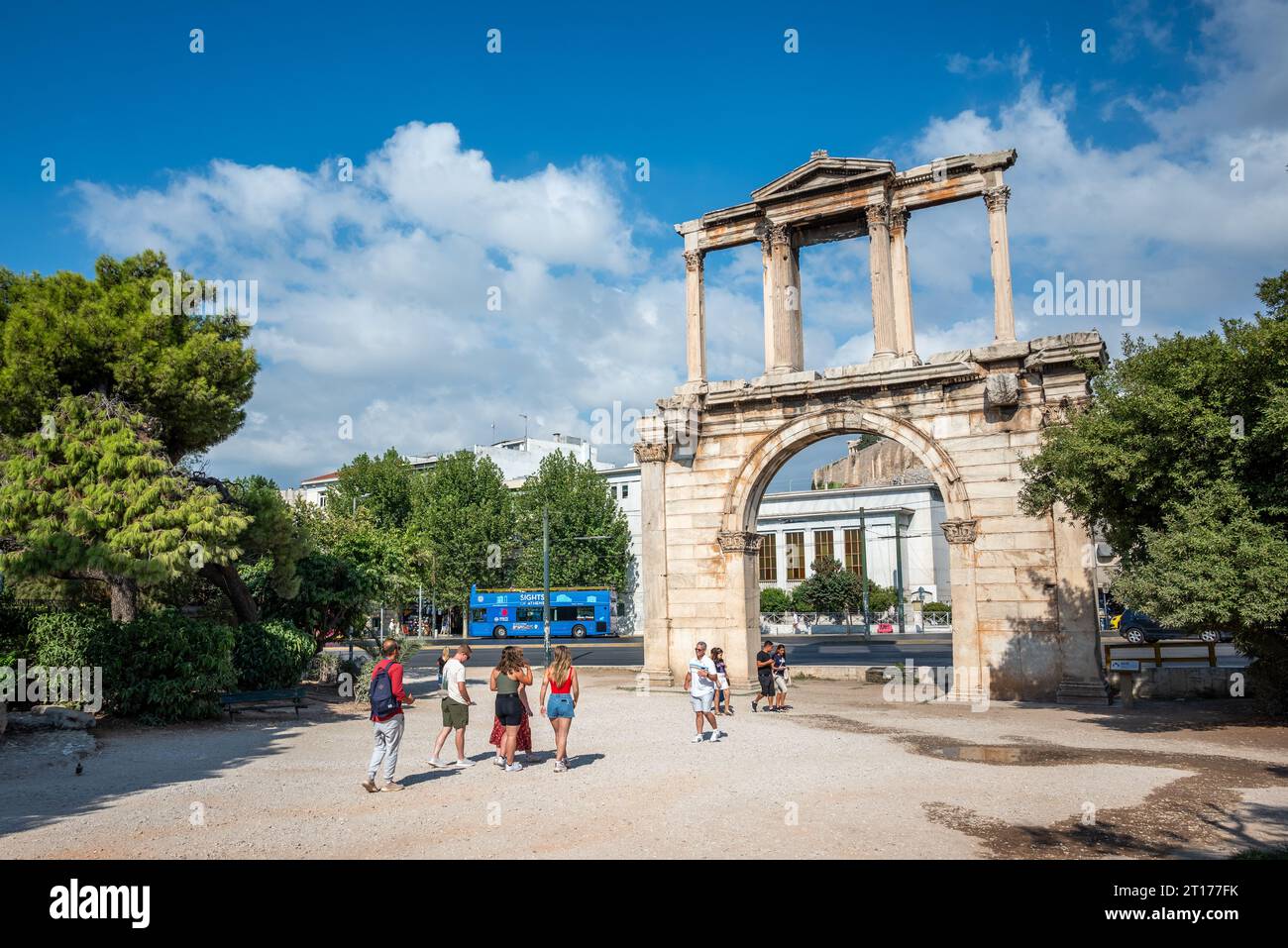 Remains of Olympieion ancient Temple of Olympian Zeus in central Athens ...