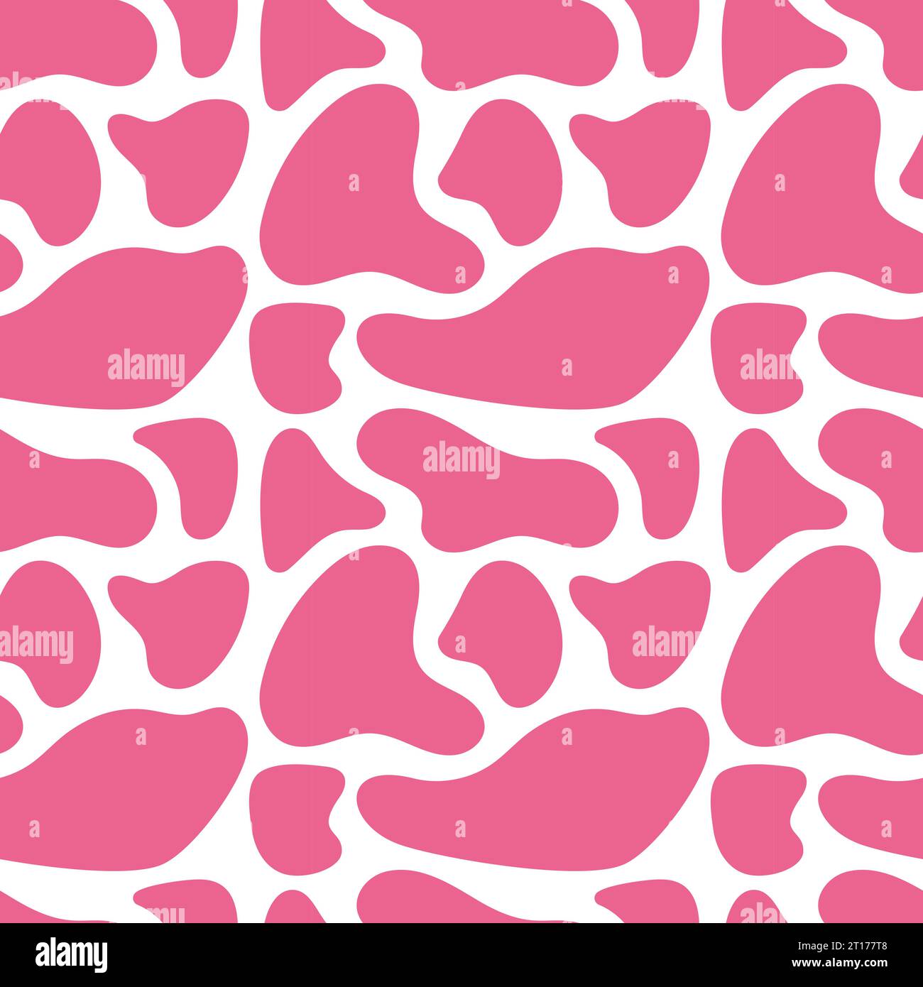 Pink core Cow print, giraffe seamless pattern. Vector hand drawn ...
