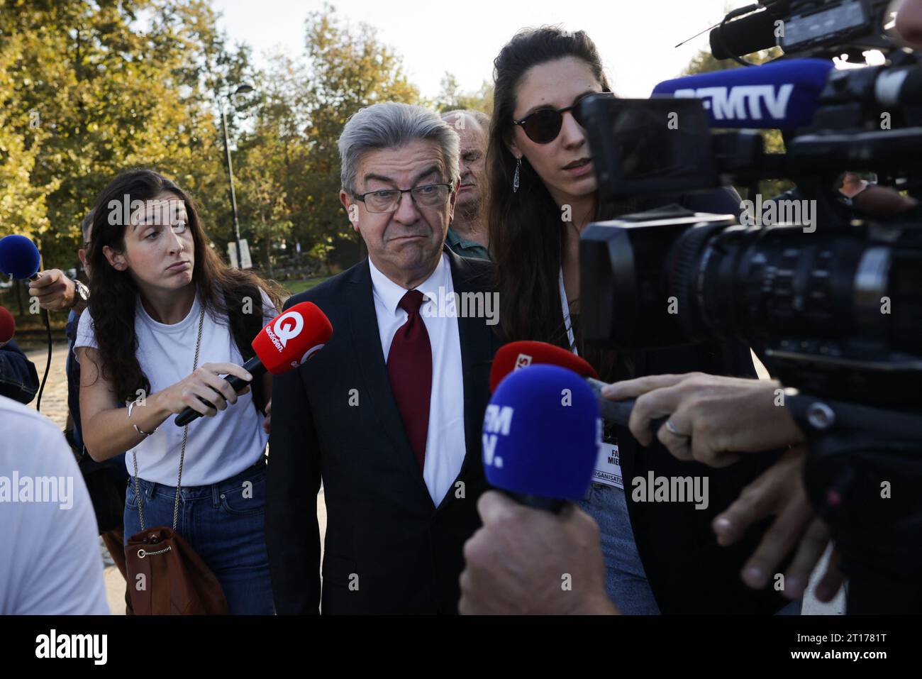 Bordeaux, France. 11th Oct, 2023. Jean-Luc Melenchon, the founder of ...