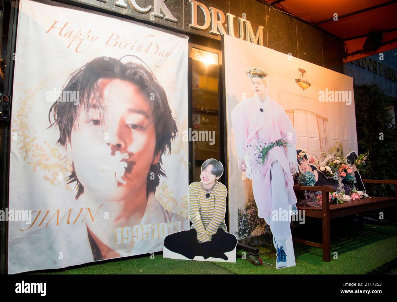 BTS Jimin's birthday, Oct 7, 2023 : A cafe decorated to celebrate BTS ...