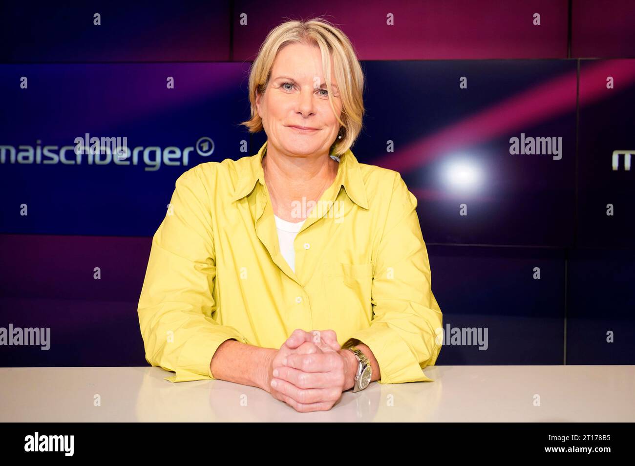 Susanne Gaschke in der ARD-Talkshow maischberger im Studio Berlin ...