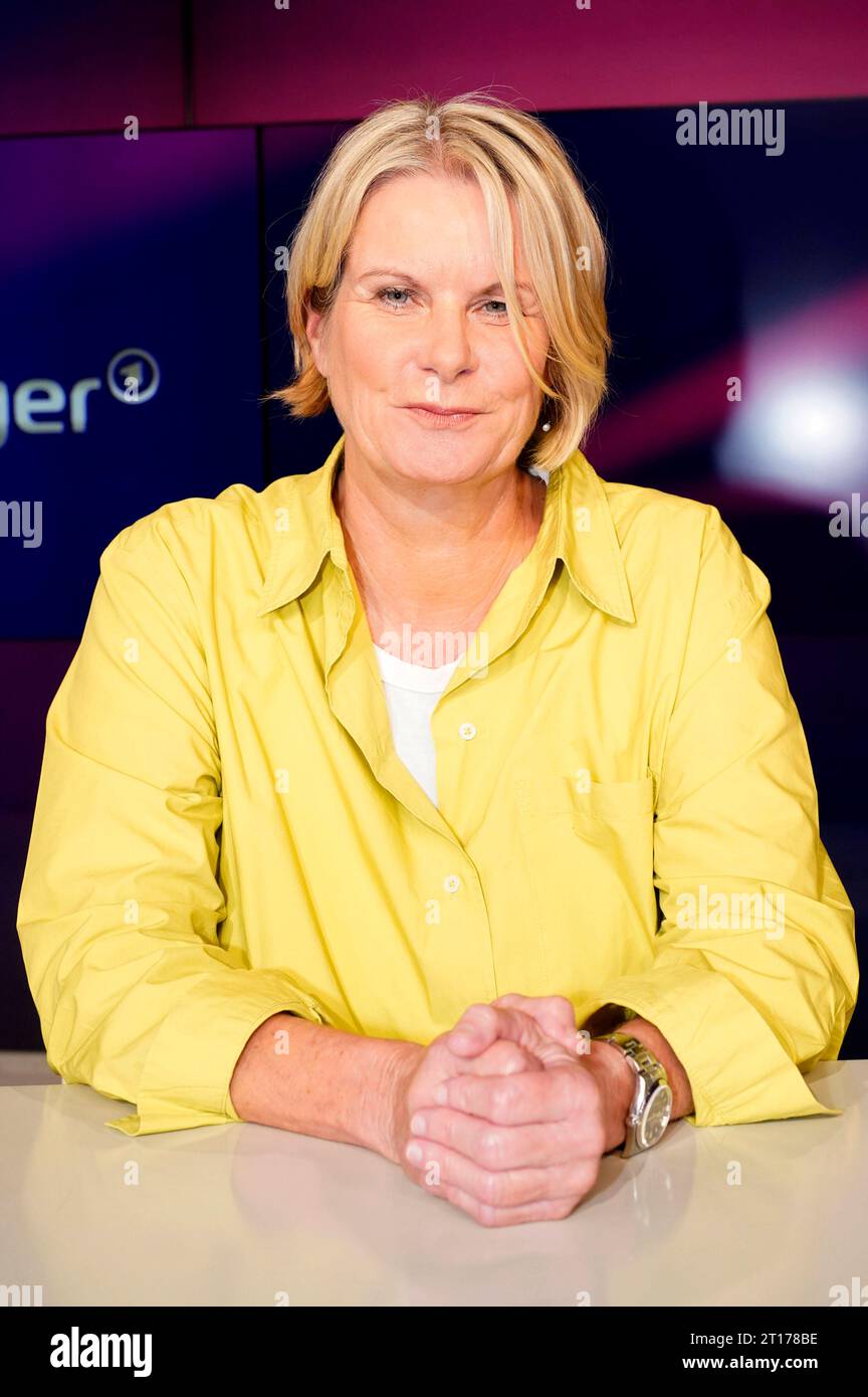 Susanne Gaschke in der ARD-Talkshow maischberger im Studio Berlin ...
