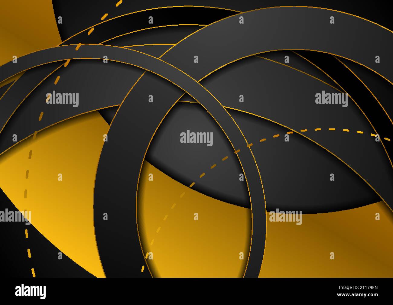 Black and bronze circle rings abstract tech vector background Stock Vector Image & Art - Alamy