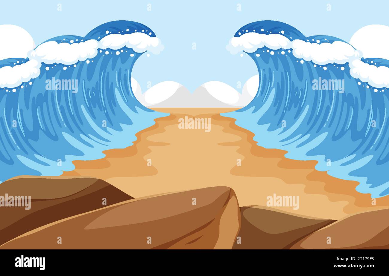 A captivating cartoon illustration depicting the awe-inspiring moment ...