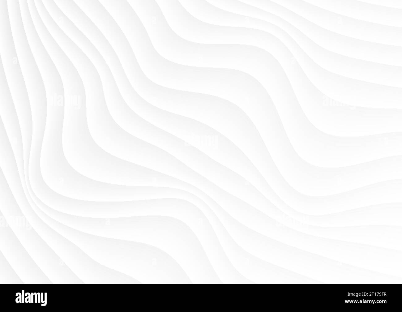 Refracted grey white curved waves abstract elegant background. Vector ...
