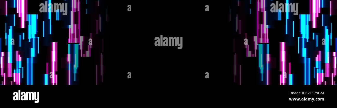 Abstract blue ultraviolet tech glowing neon lines background. Laser ...