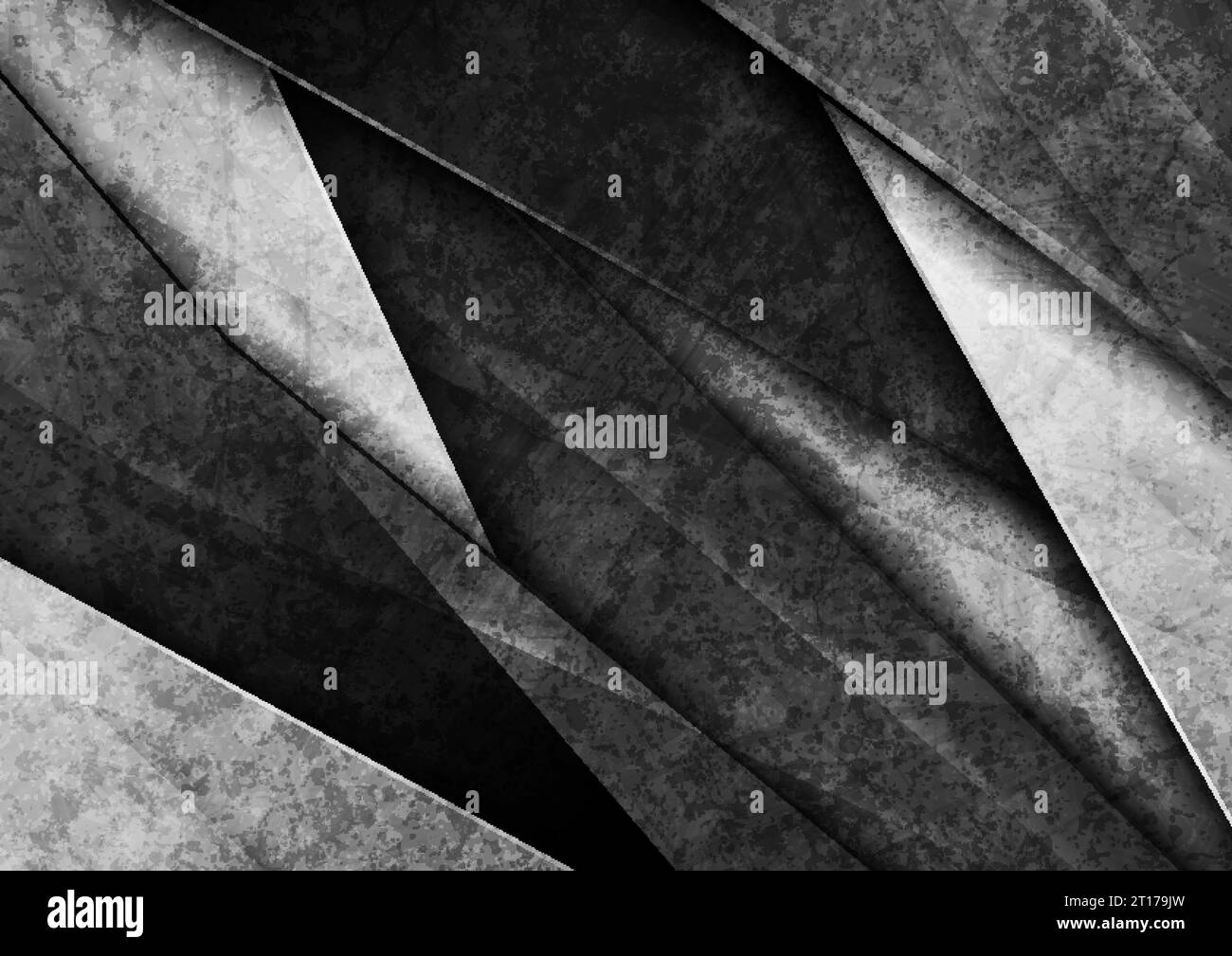 Contrast black and white glossy stripes. Abstract grunge tech graphic ...