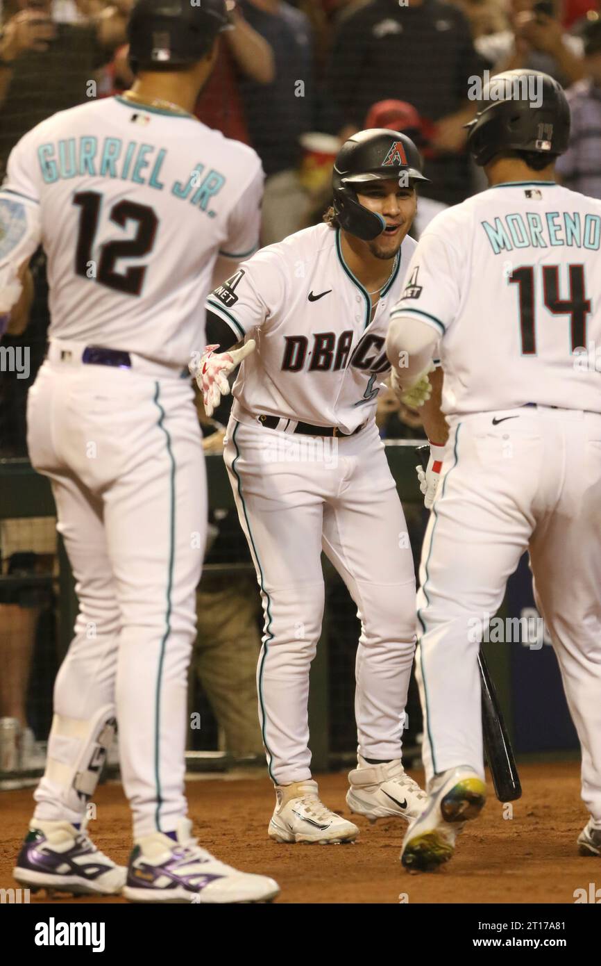 PHOENIX, AZ - OCTOBER 11: The Arizona Diamondbacks celebrate in the ...