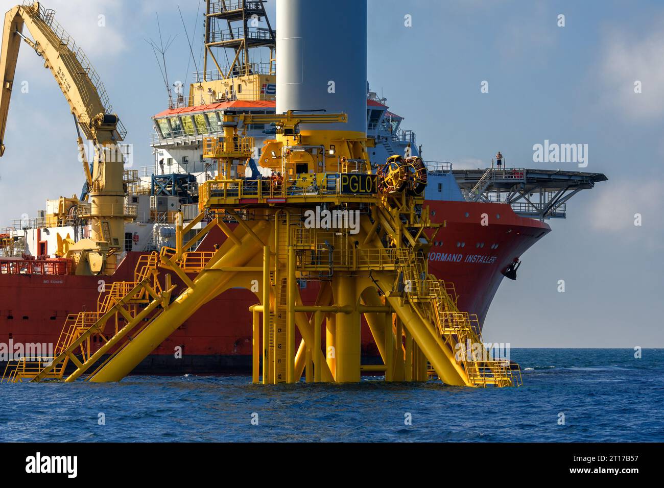 Port De Bouc, France. 11th Oct, 2023. Installation of the third ...