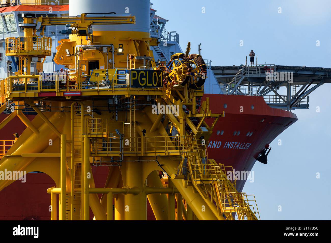 Port De Bouc, France. 11th Oct, 2023. Installation of the third ...