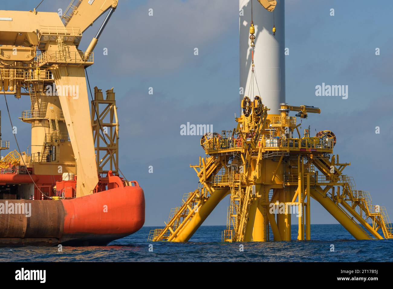 Port De Bouc, France. 11th Oct, 2023. Installation of the third ...