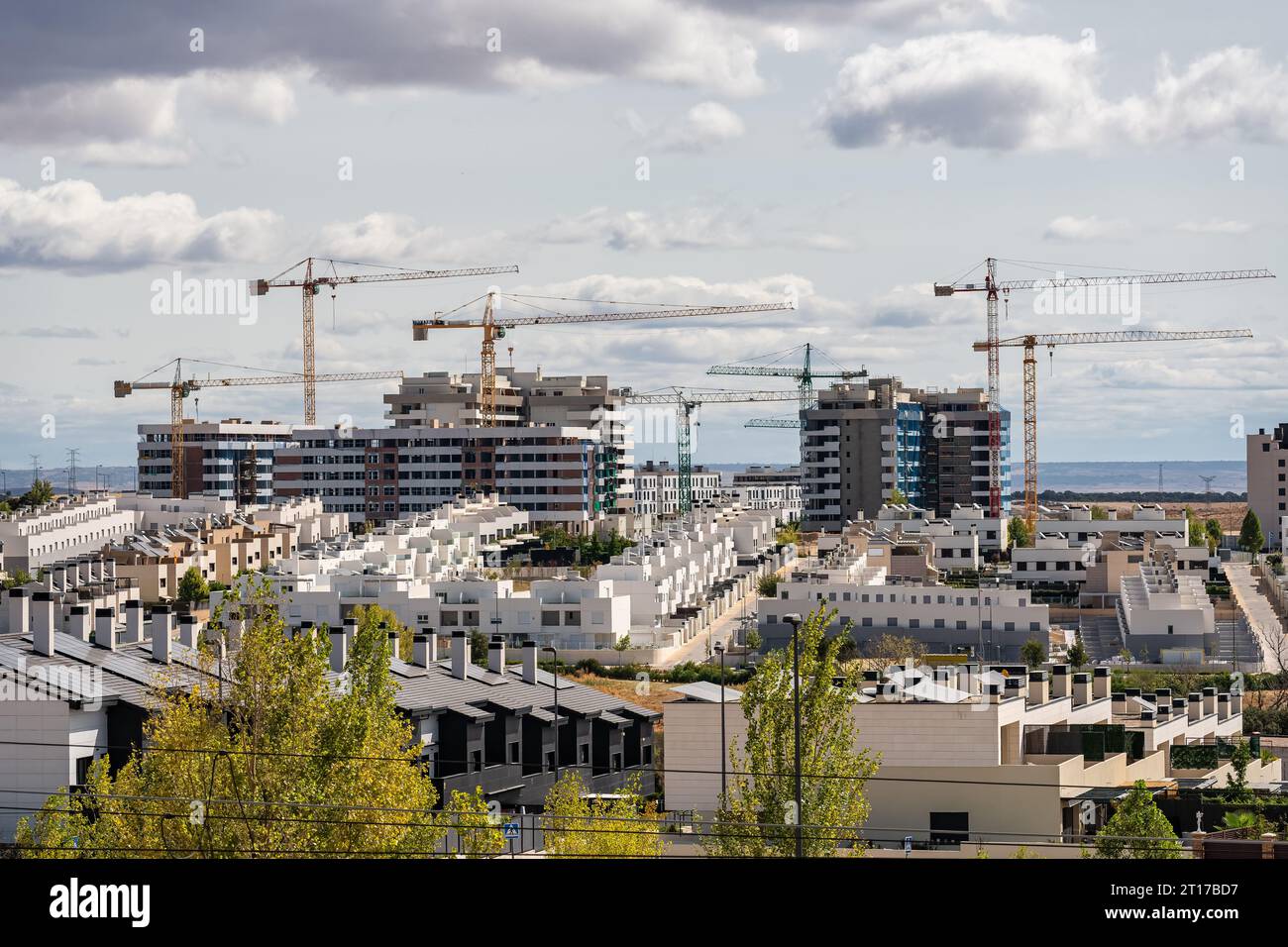 Construction of new modern buildings for housing in the expansion areas ...