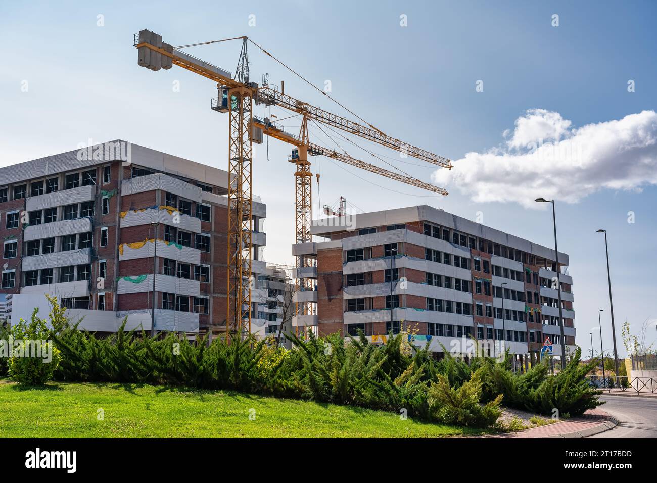 Construction of new modern buildings for housing in the expansion areas ...