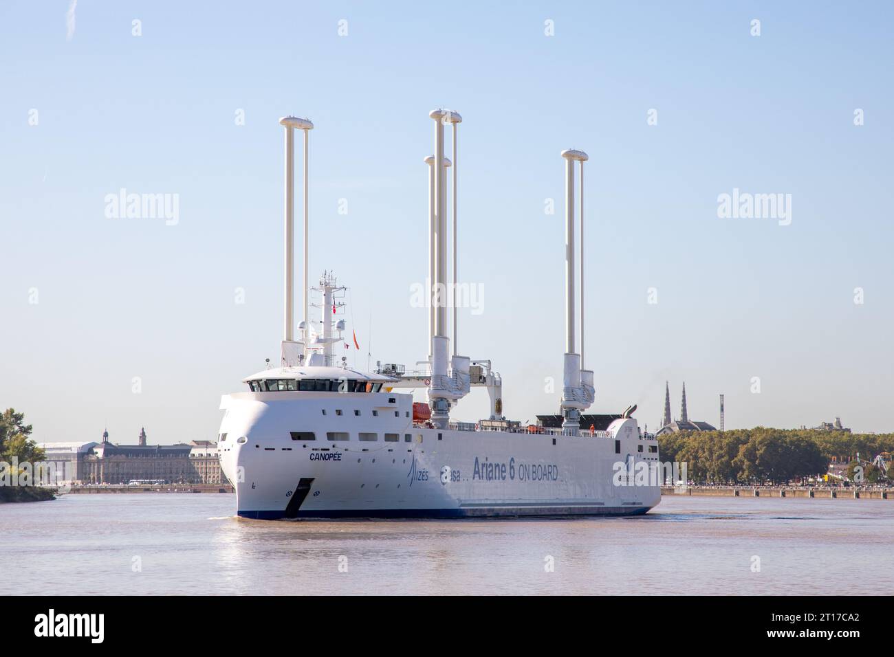 Bordeaux , France - 10 06 2023 : Canopee Canopy French freighter ship boat ship equipped with ...