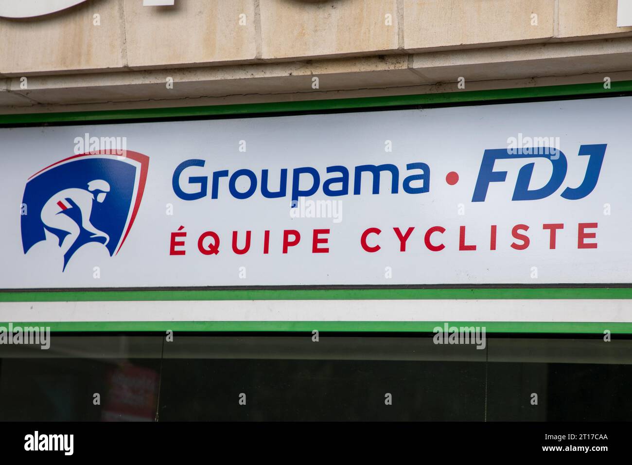 paris , France - 10 06 2023 : Groupama FDJ Team equipe cycliste logo ...