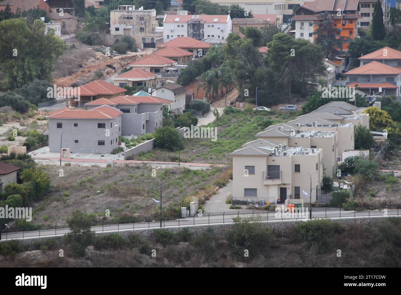 Marjayoun. 11th Oct, 2023. The Israeli border town Metula adjacent to ...
