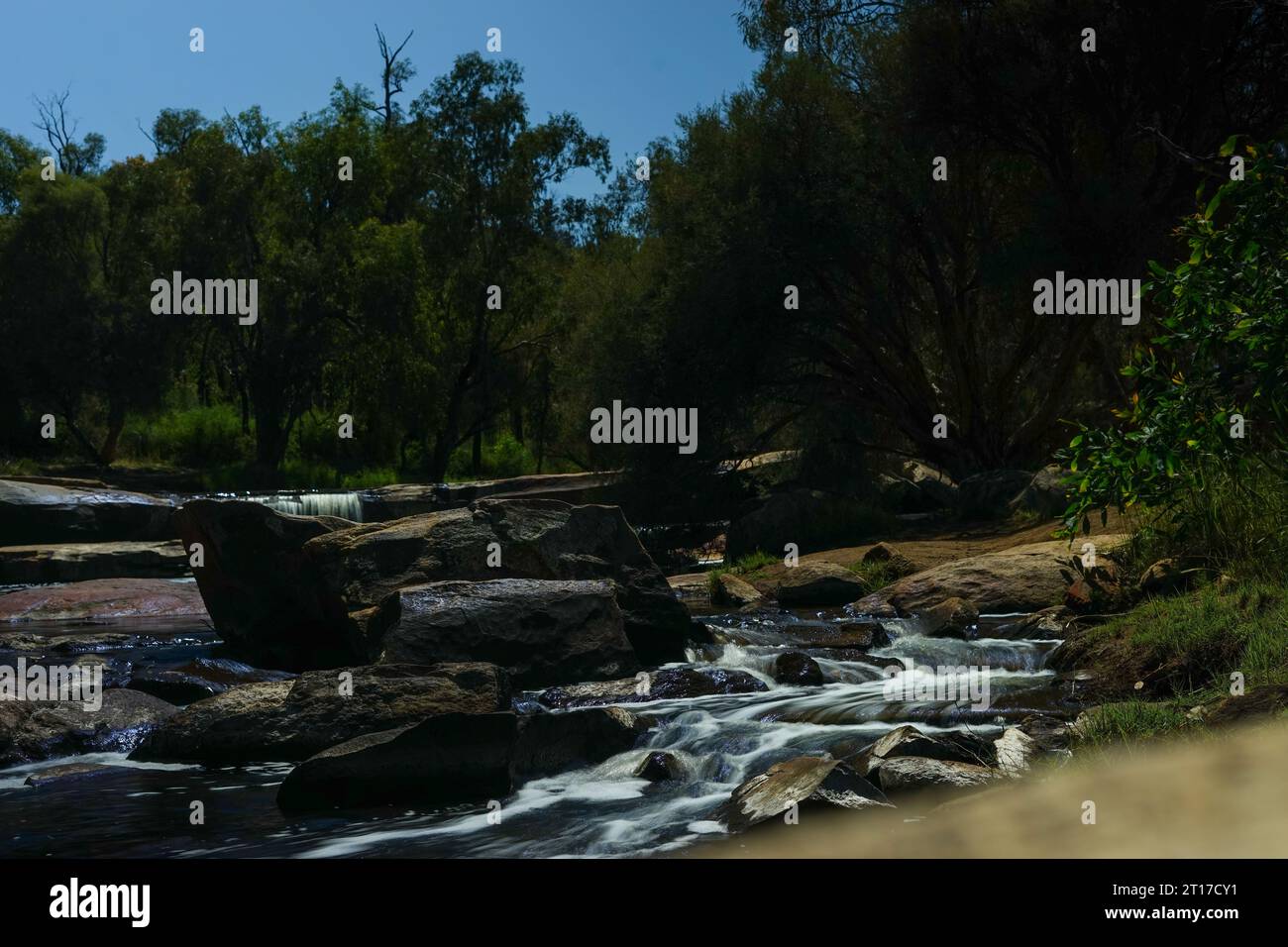 A view of the Noble Falls in the Gidgegannup region near Perth, Western ...