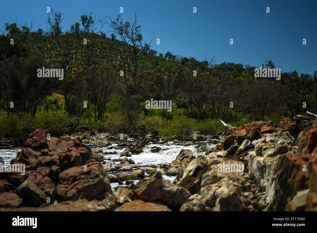 A view of the Bells Rapids in the Swan Valley region near Perth ...
