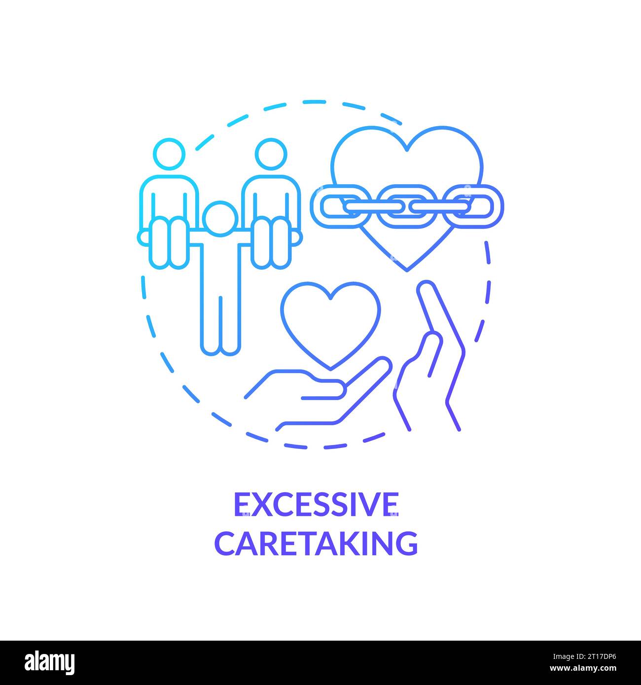 2D gradient icon excessive caretaking concept Stock Vector Image & Art ...