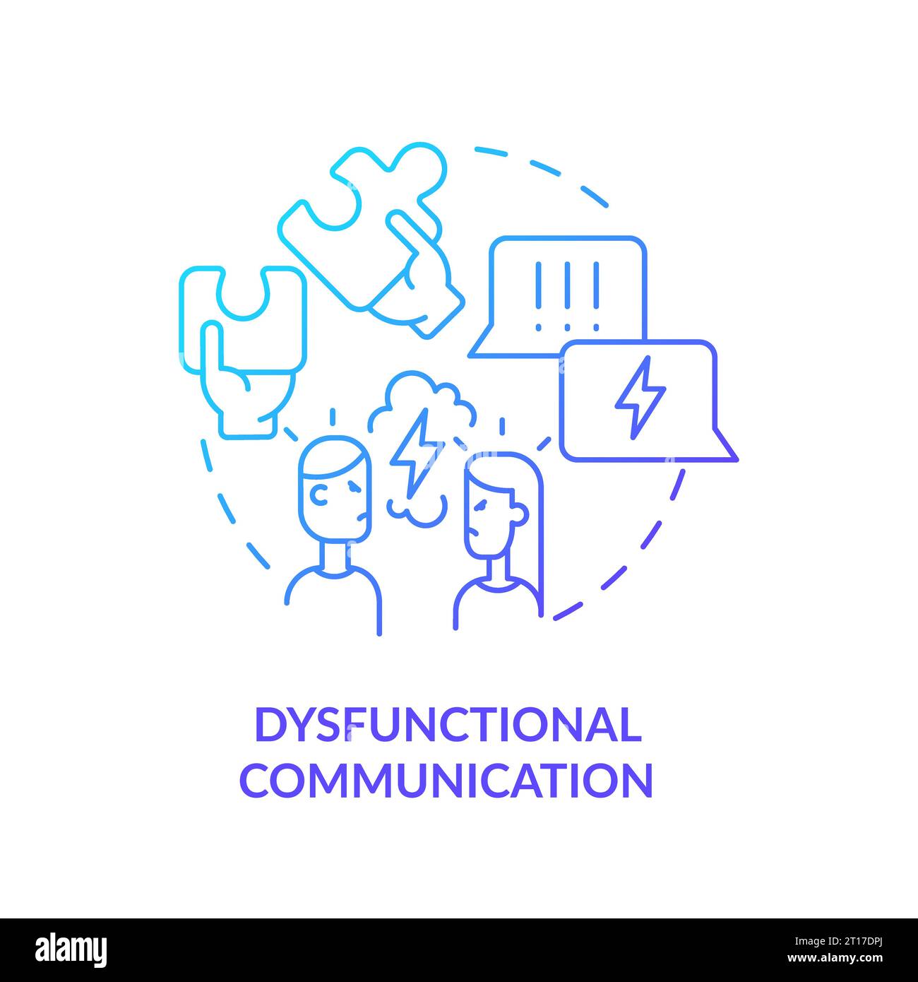 Gradient icon dysfunctional communication concept Stock Vector Image ...