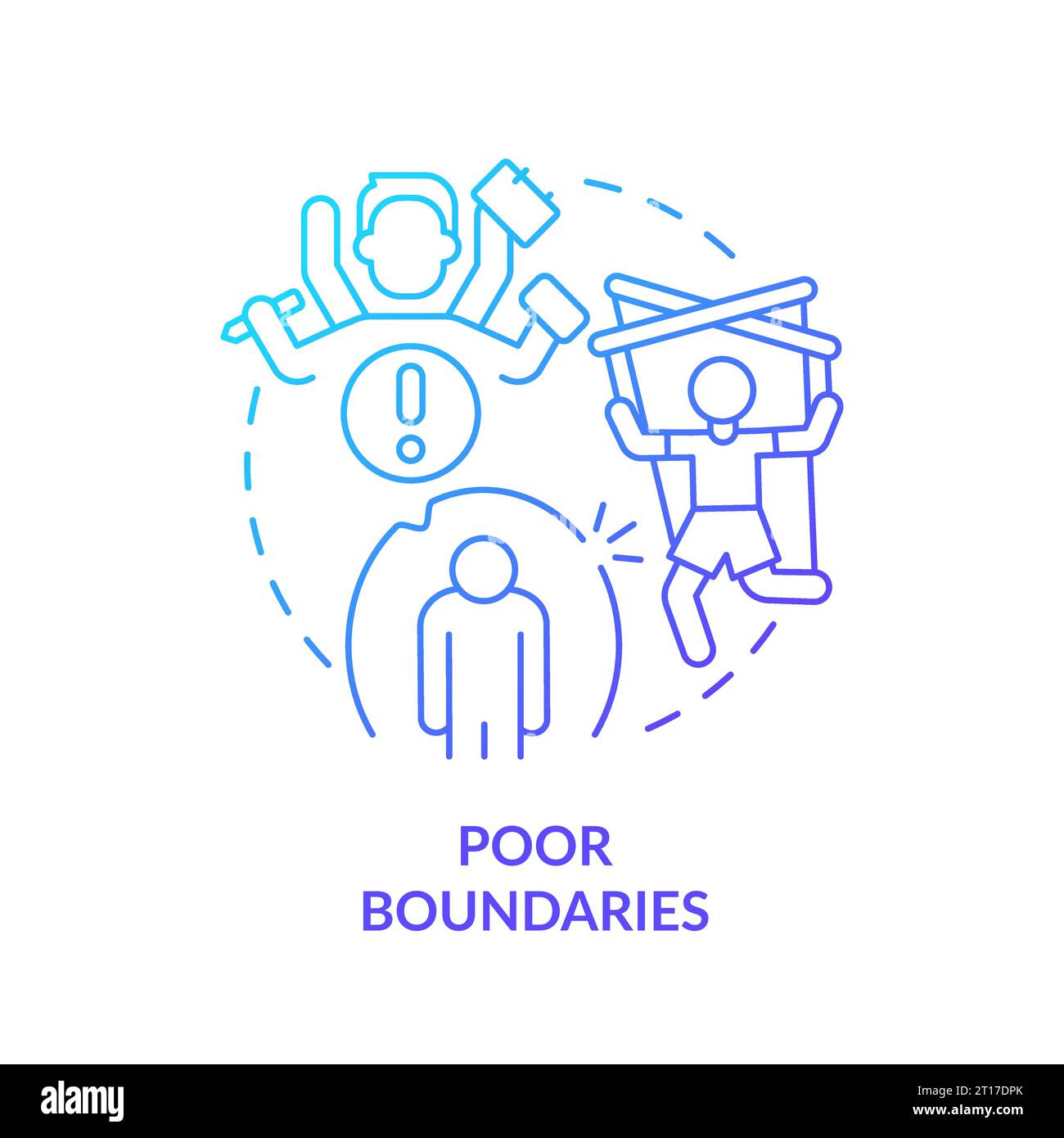 2D gradient icon poor boundaries concept Stock Vector Image & Art - Alamy