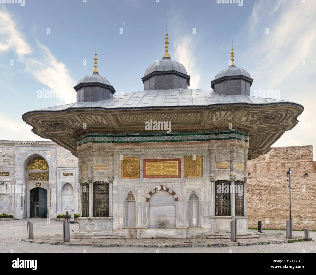 Fountain of Sultan Ahmed III, or Ahmet Cesmesi, a 17th century public ...