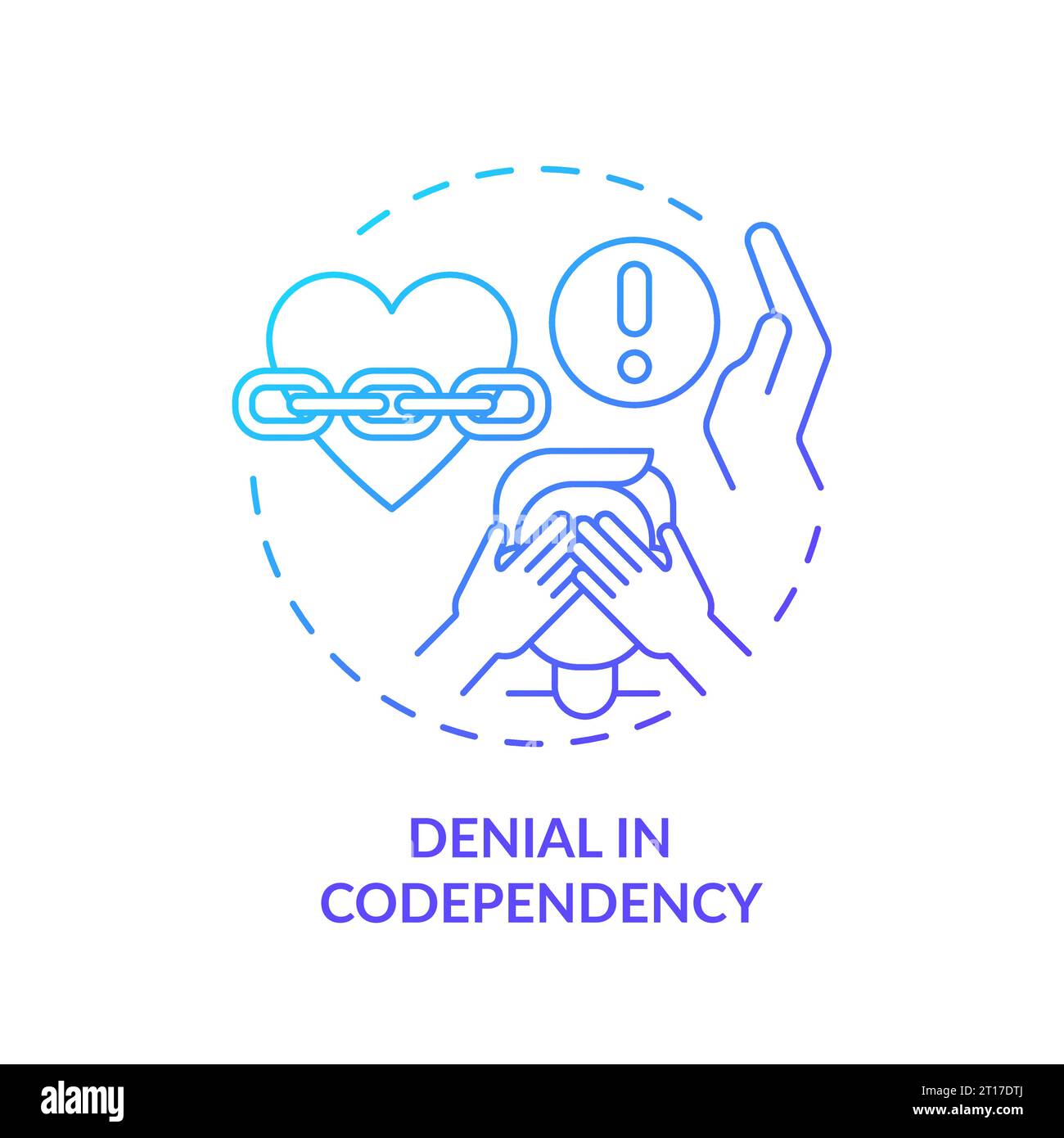 2D gradient icon denial in codependency concept Stock Vector Image ... 2D gradient icon denial in codependency concept Stock Vector Image ...