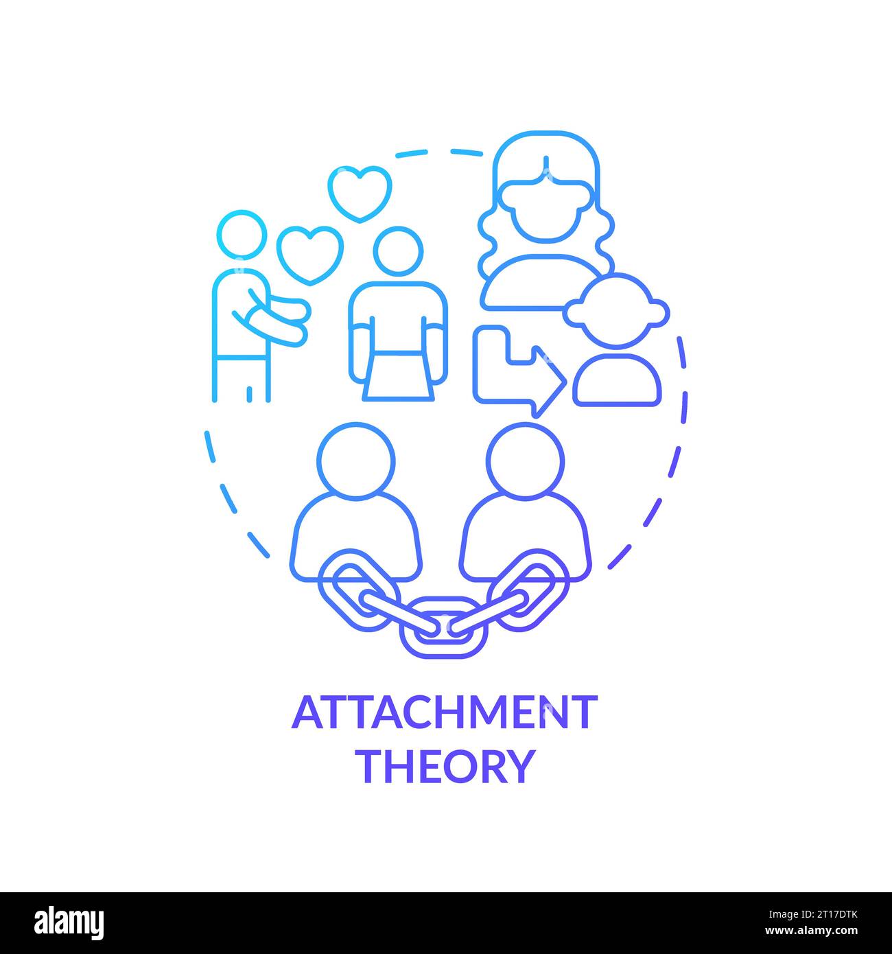 2D gradient icon attachment theory concept Stock Vector Image & Art - Alamy