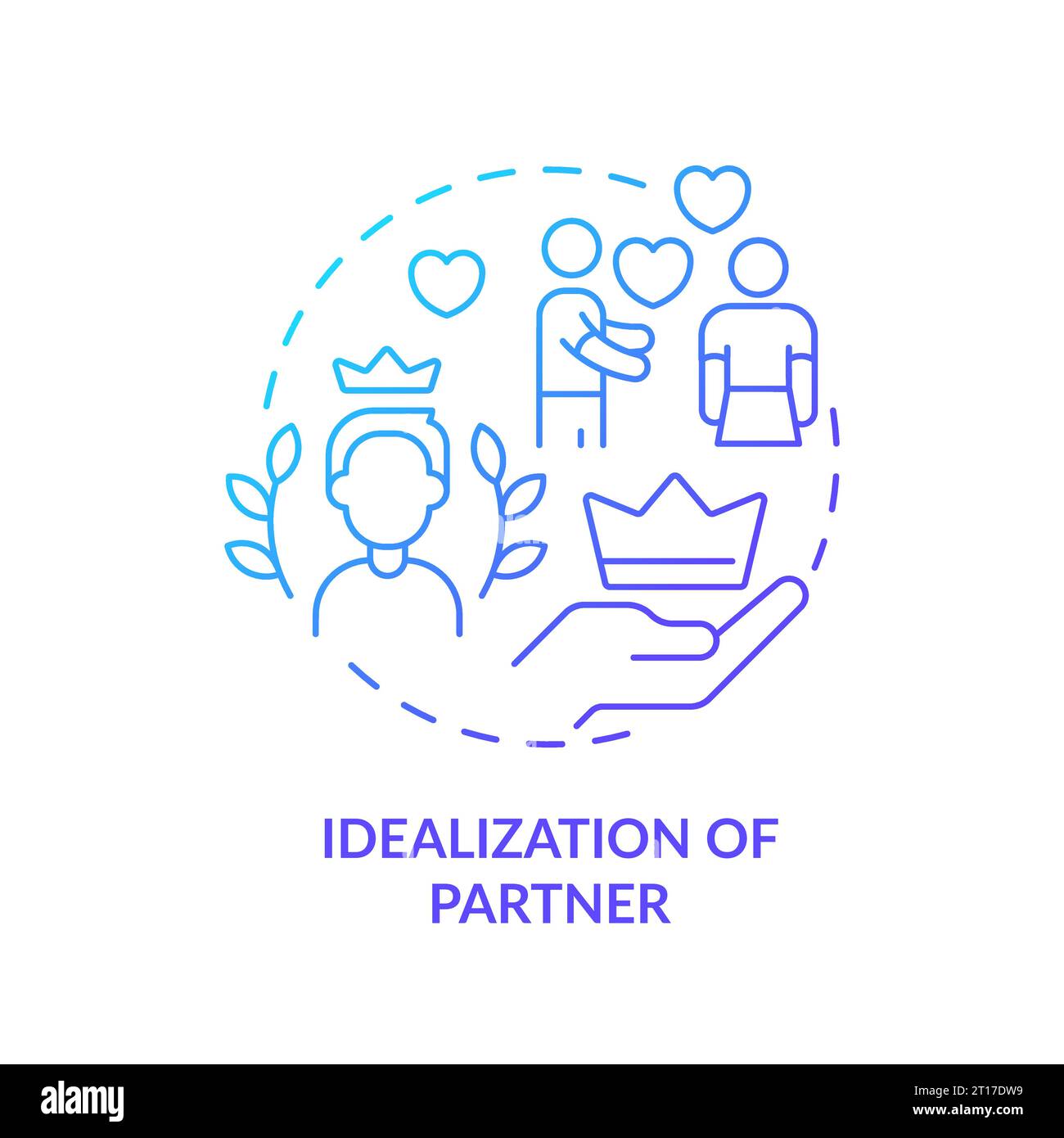 2D gradient icon idealization of partner concept Stock Vector Image ...