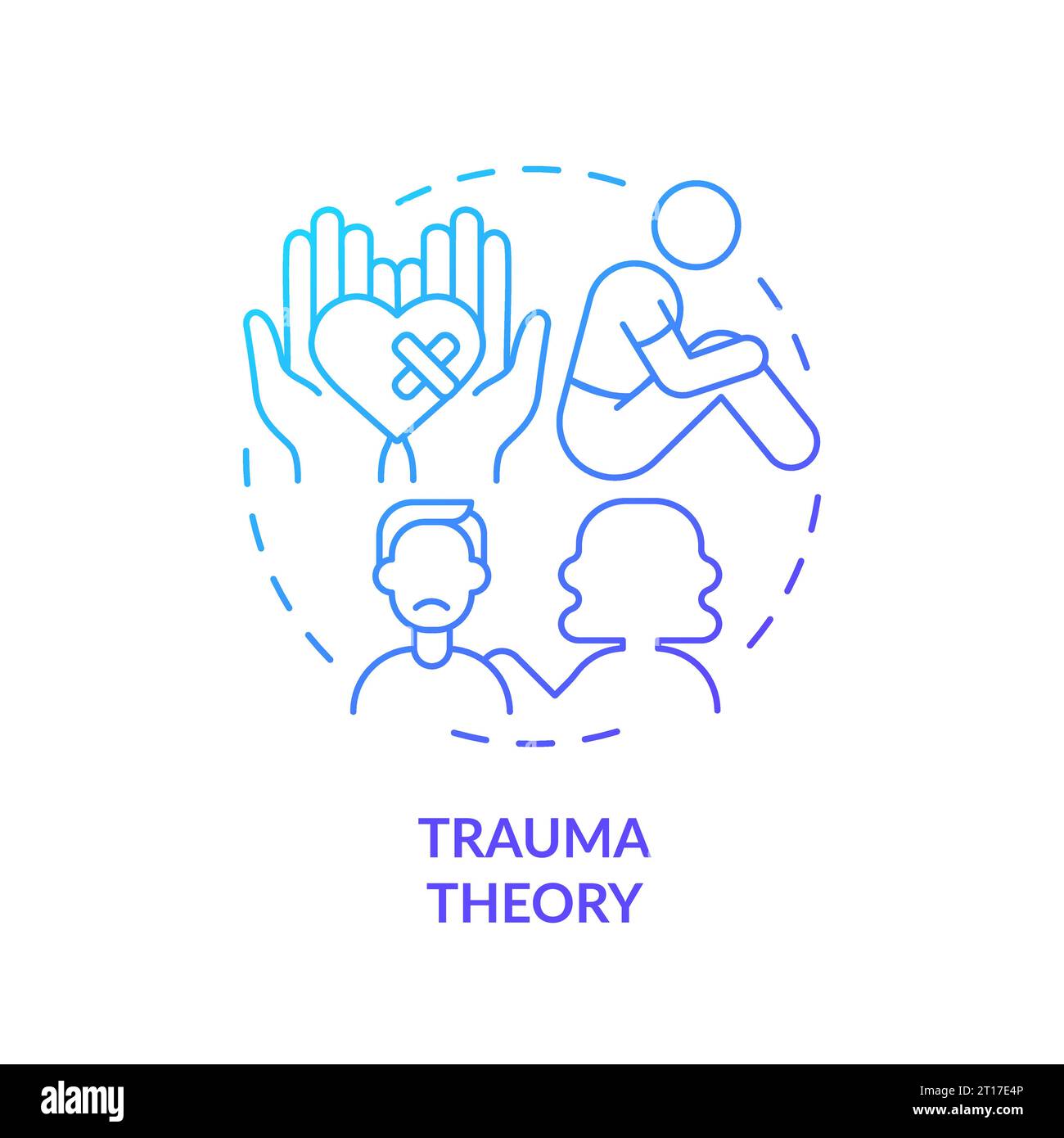 2D gradient icon trauma theory concept Stock Vector Image & Art - Alamy