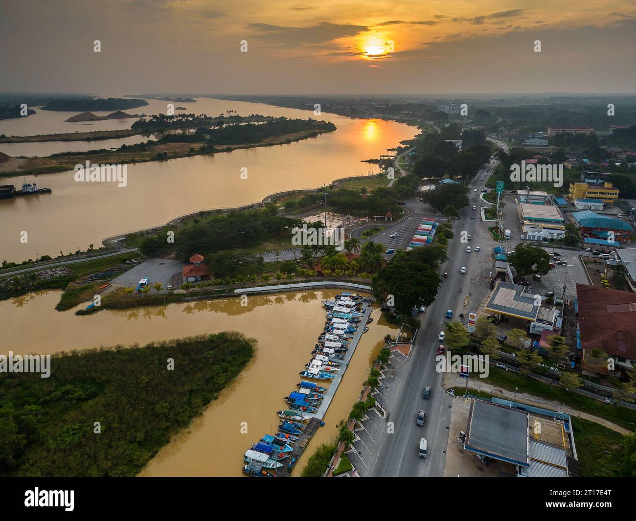 Arieal view of Pekan district of Pahang, Malaysia Stock Photo - Alamy