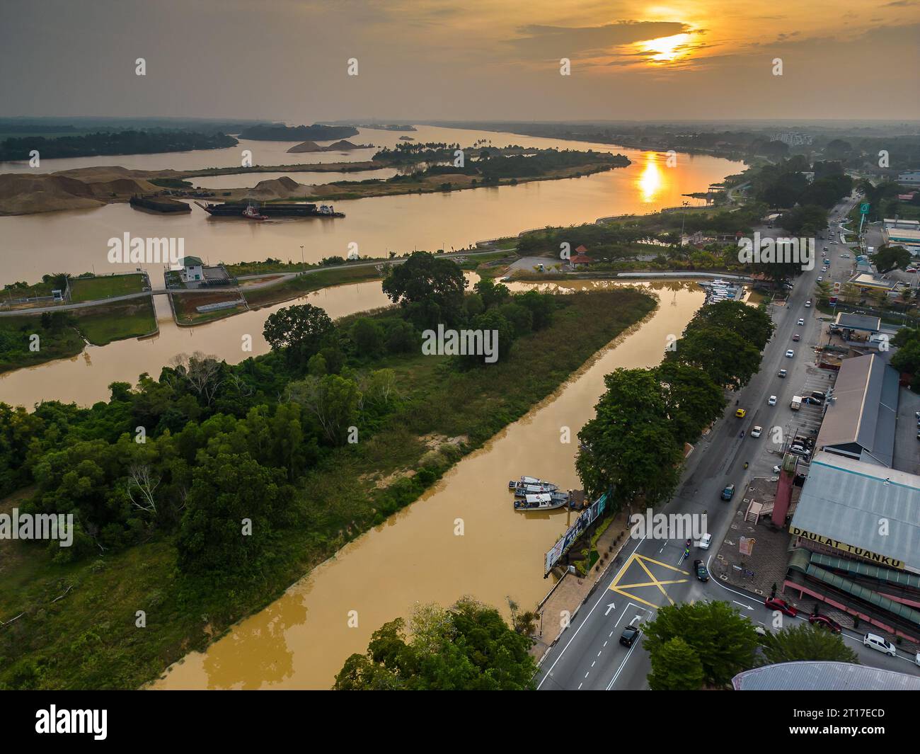 Arieal view of Pekan district of Pahang, Malaysia Stock Photo - Alamy