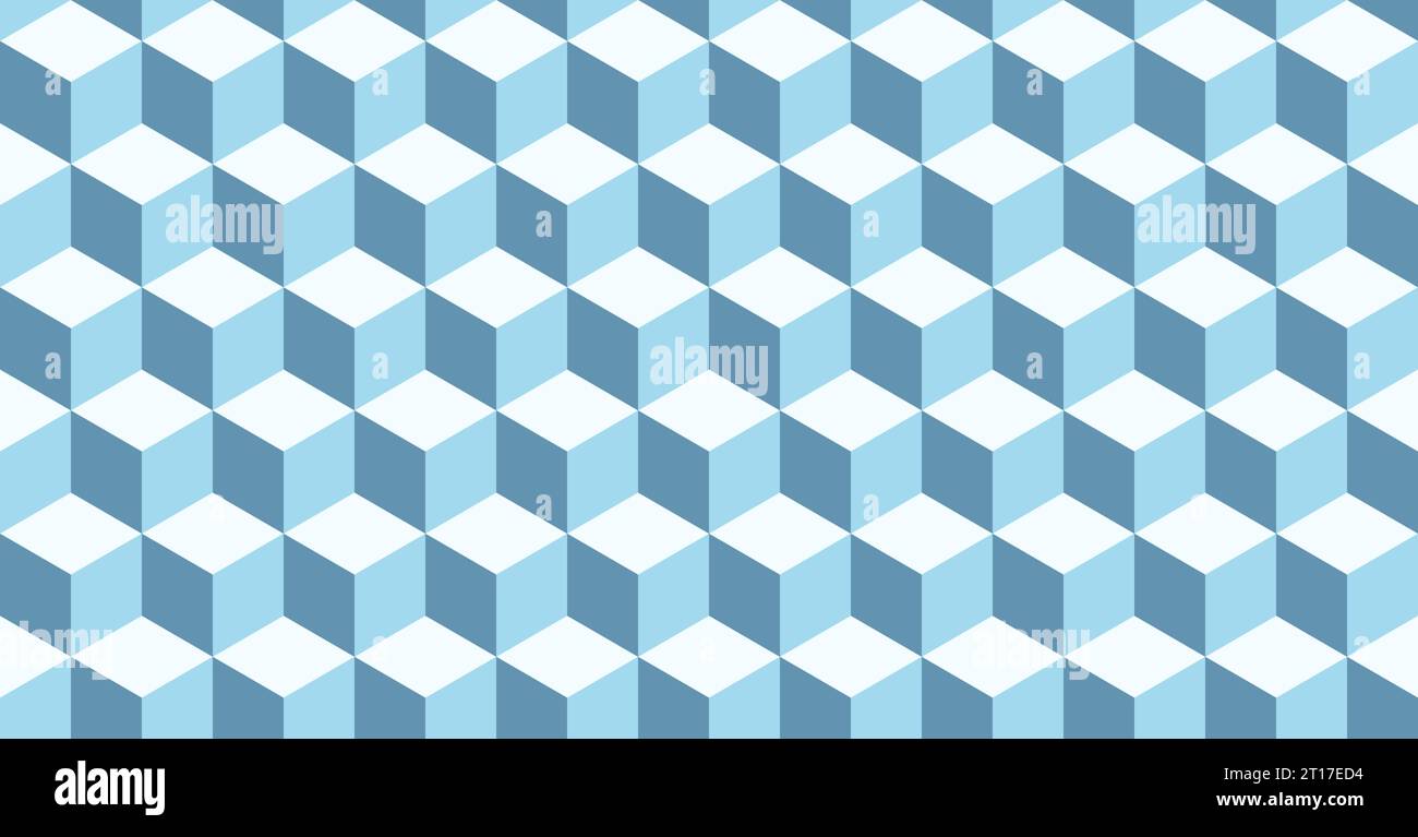 Isometric cube grid seamless pattern. Cubic isometric hexagon grid texture. Rhombus mesh ...