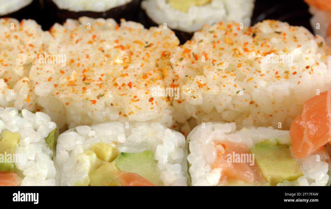 sushi and maki dish, close-up Stock Photo - Alamy