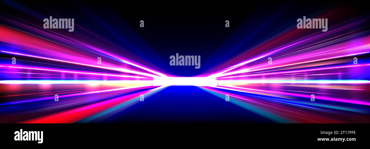 Abstract red and blue speed line night effect vector background ...